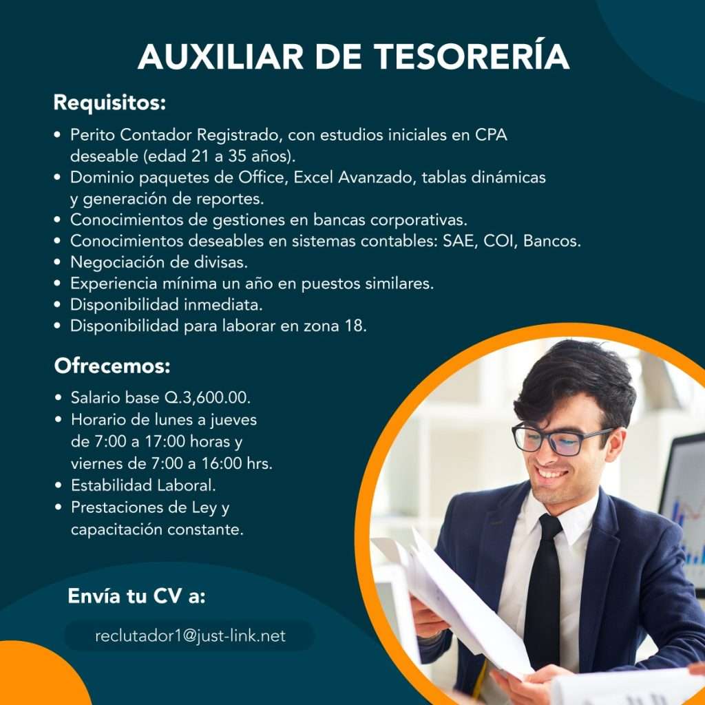 AUXILIAR DE TESORERIA – Colegio de Contadores Públicos y Auditores de ...